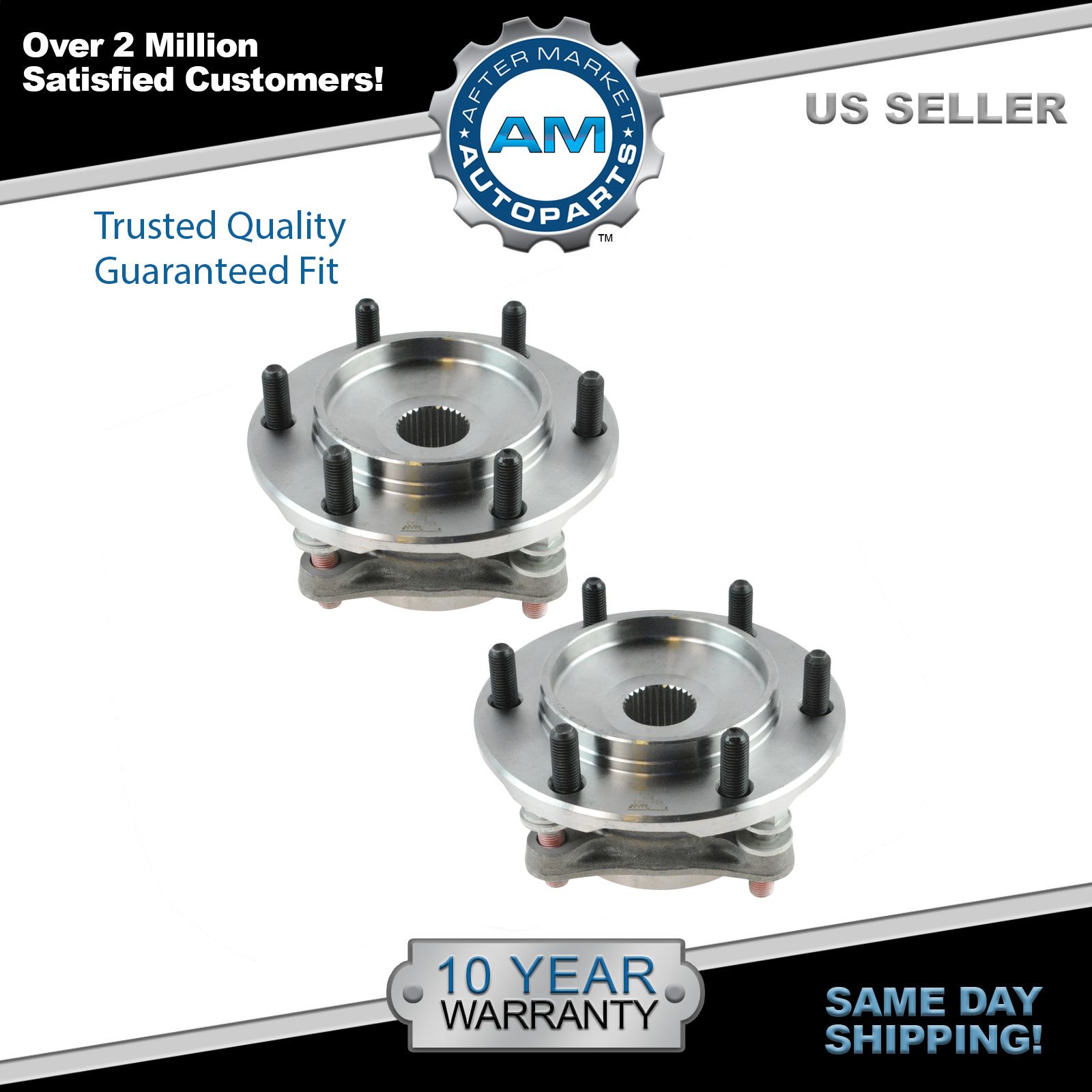 Front Wheel Hub Bearing Assembly Driver Passenger Pair for Tacoma ...