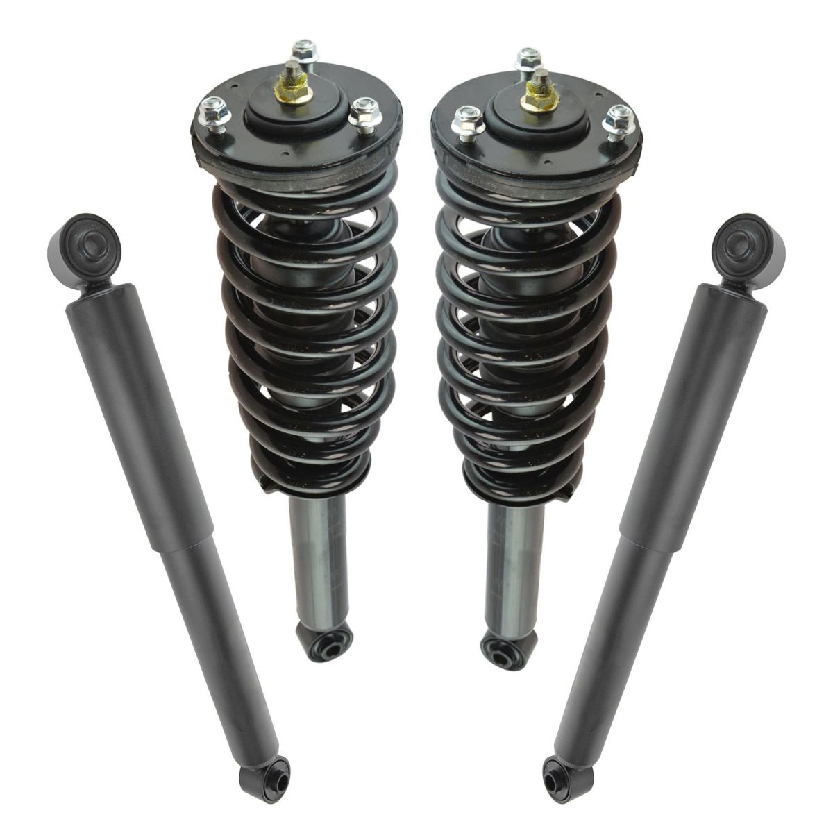 Front Rear Loaded Complete Shock Absorber Spring Assembly Kit Set 4pc ...