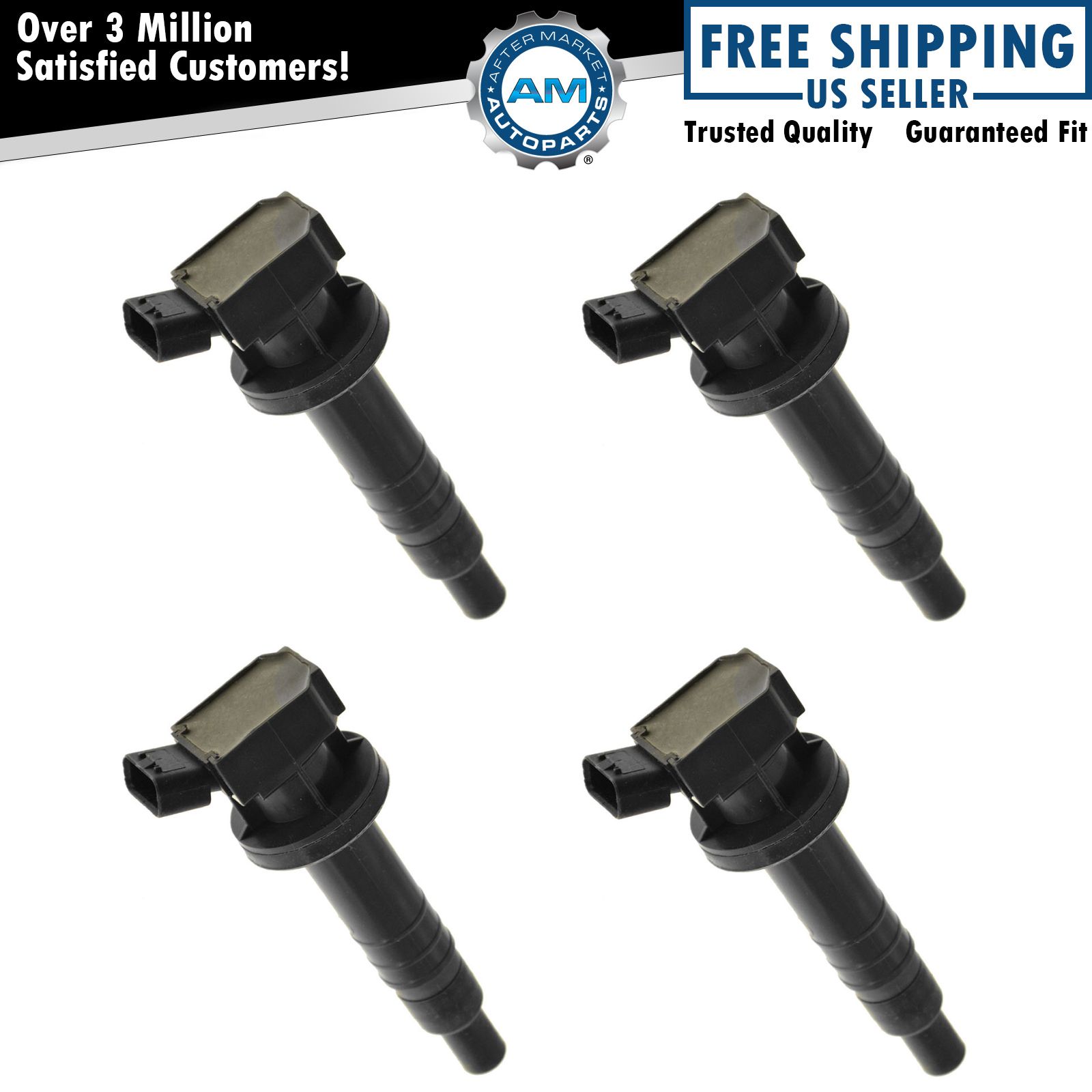 Ignition Coils Kit Set of 4 NEW for Toyota Chevy Pontiac 1.8L I4 1ZZFE ...