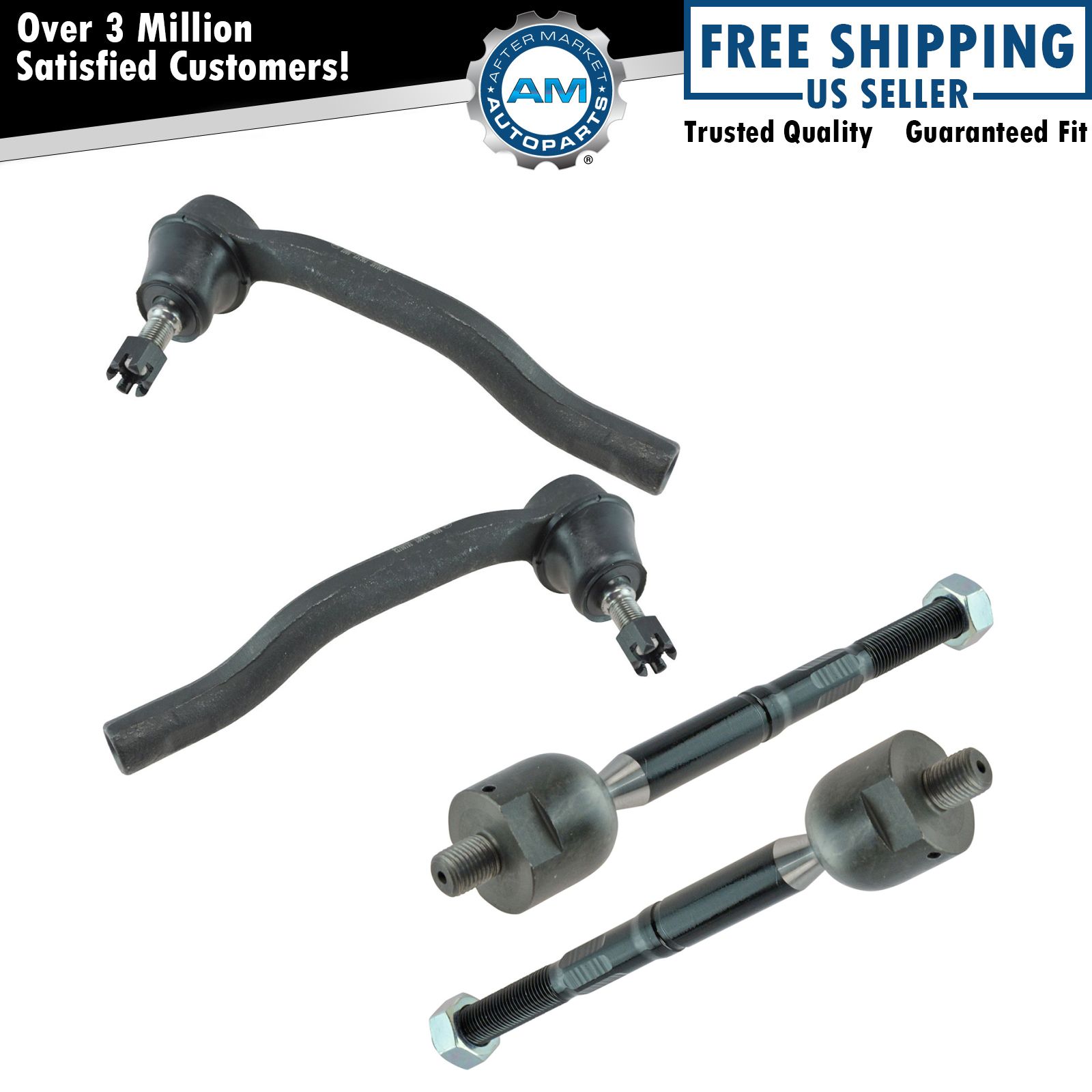 Inner Outer Tie Rod End LH Driver RH Passenger Set of 4 for 07-12 Mazda ...