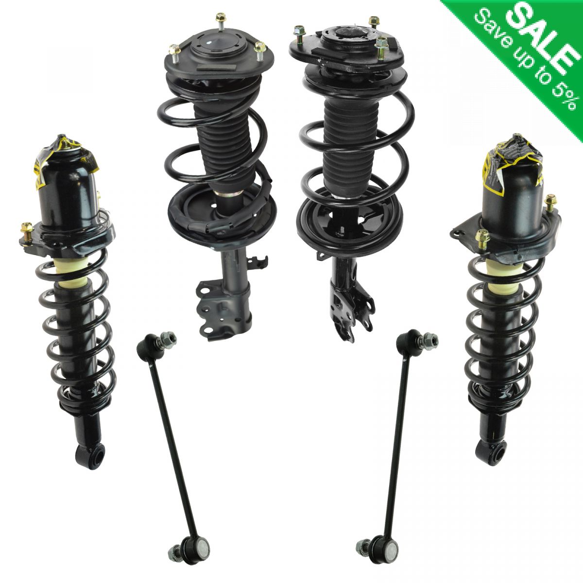 Front Rear Complete Strut Assembly Shock Absorber Sway Bar Link Kit For