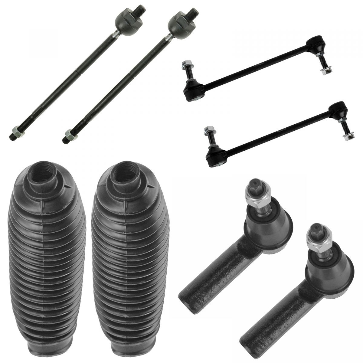 Front Tie Rod End Sway Bar Link Boot Bellow Steering Suspension Kit Set ...