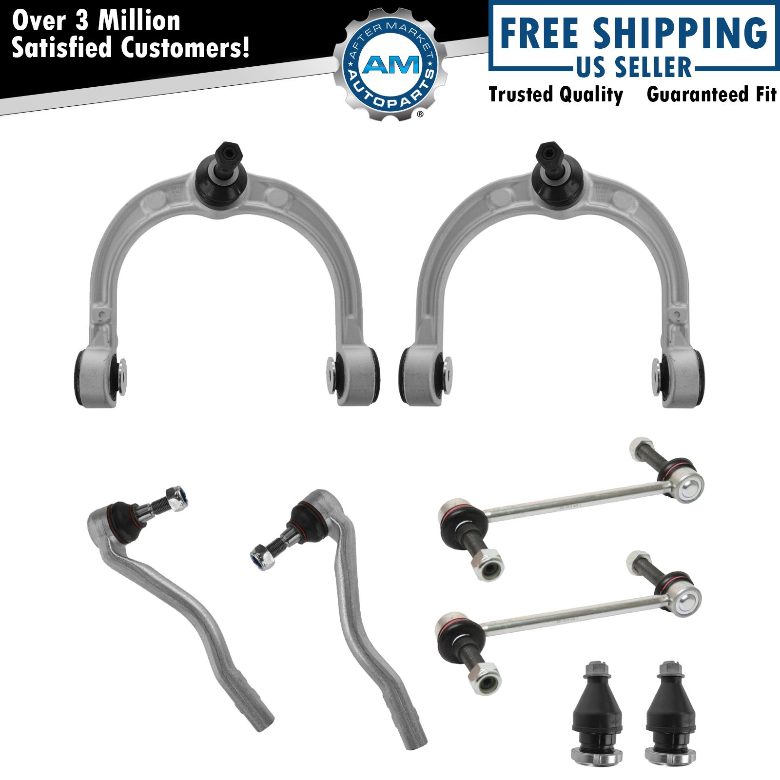 Front Control Arm Ball Joint Tie Rod Sway Bar Link 8 Piece Kit for ...